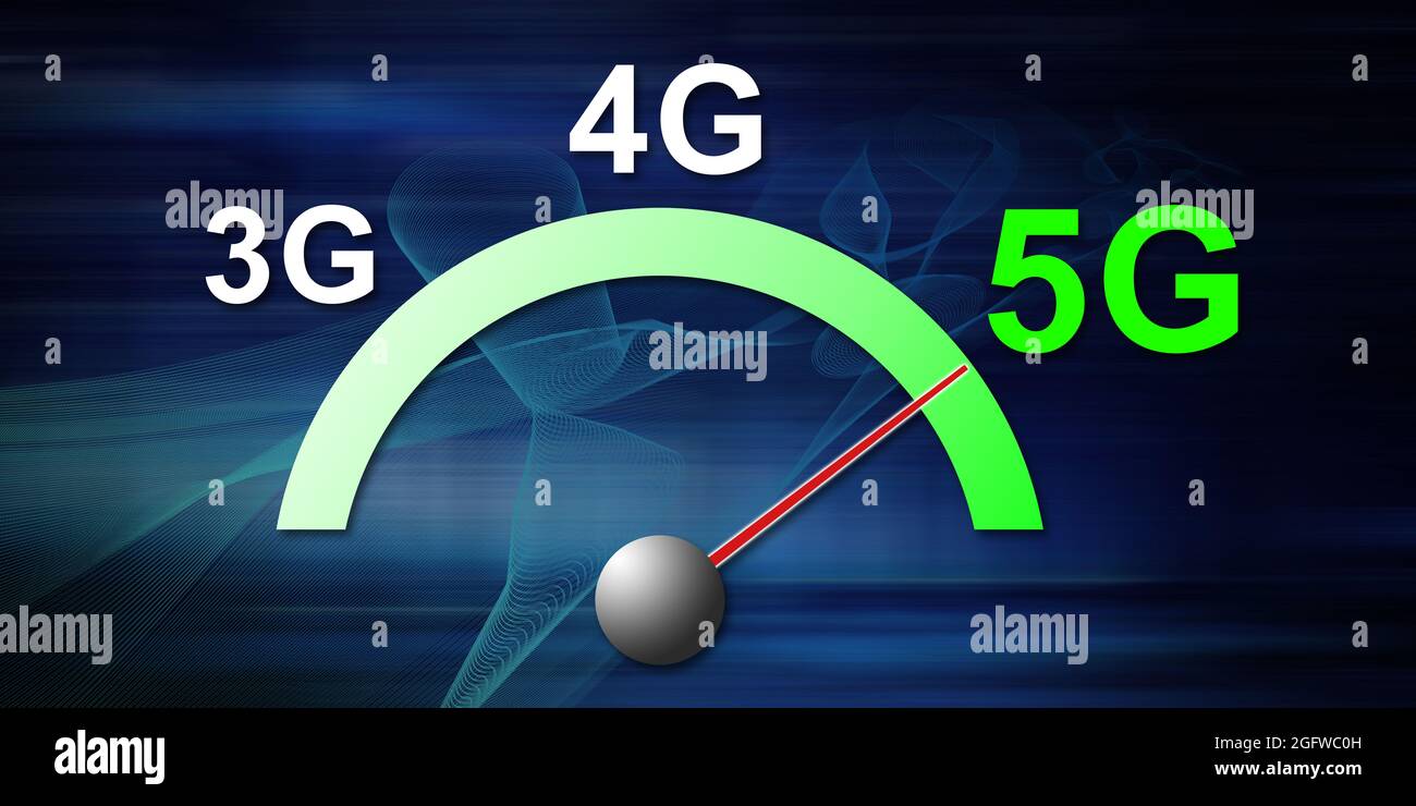Illustration of a 5g concept Stock Photo - Alamy
