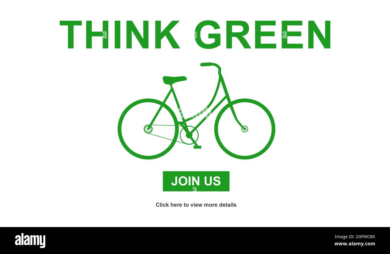 Illustration of a think green concept Stock Photo - Alamy