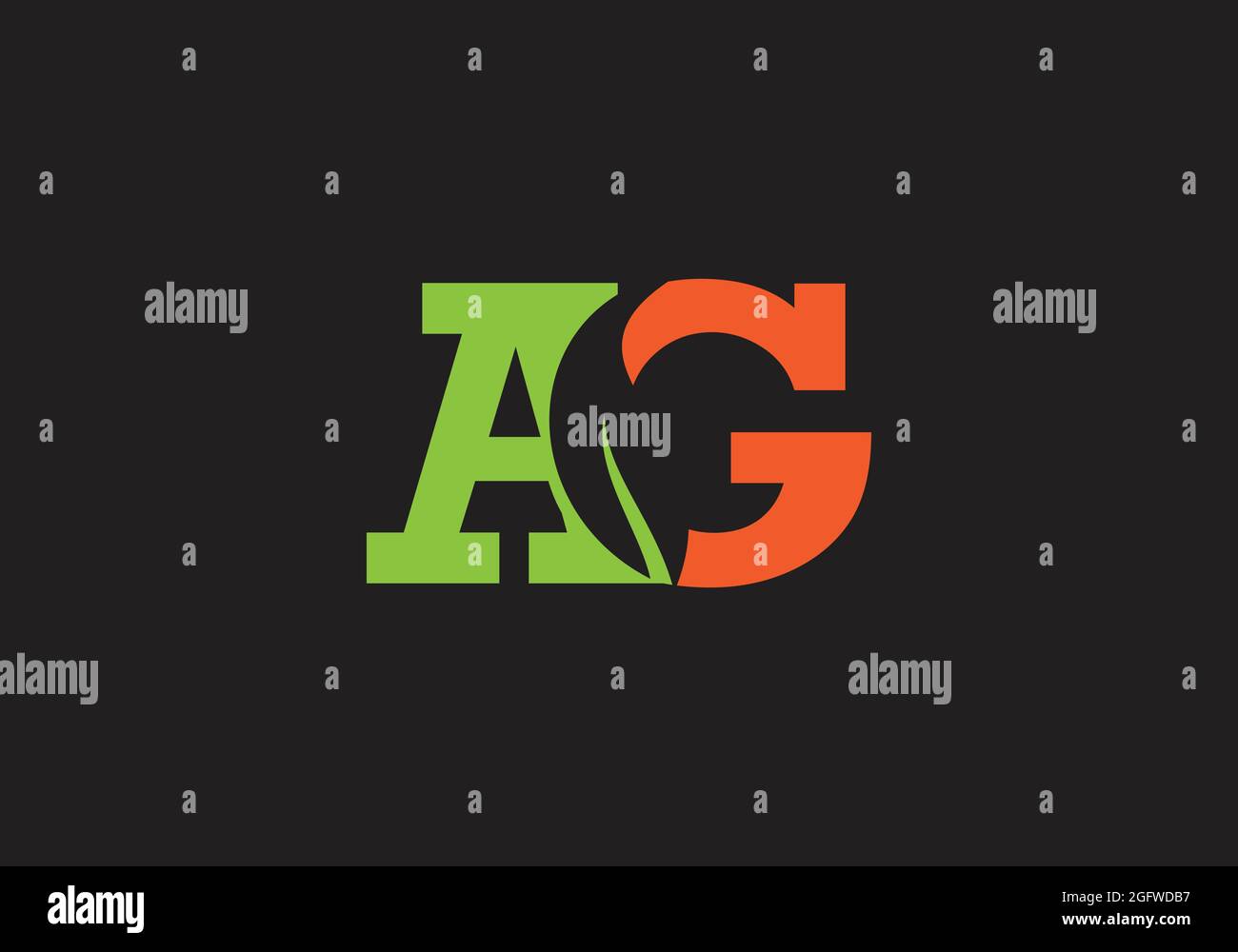 Letter AG Logo With Creative Modern Business Typography Vector Template ...