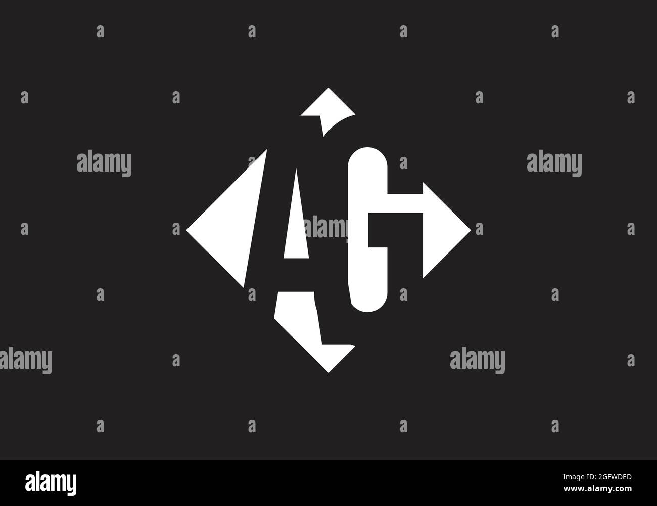 Letter AG Logo With Creative Modern Business Typography Vector Template ...