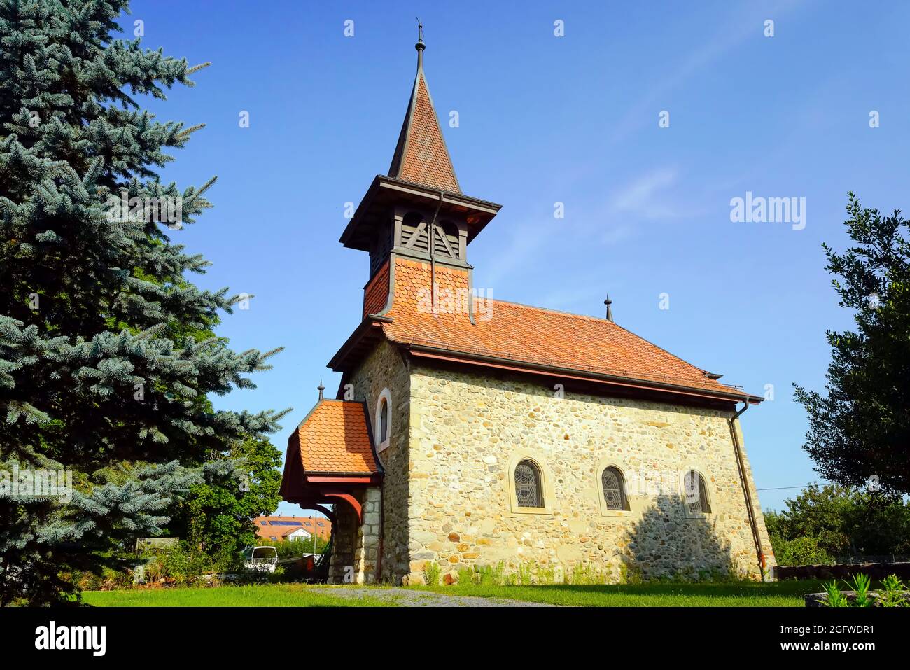 Severy chapel St-Maurice, Sévery the parish, Vaud Canton, Switzerland ...