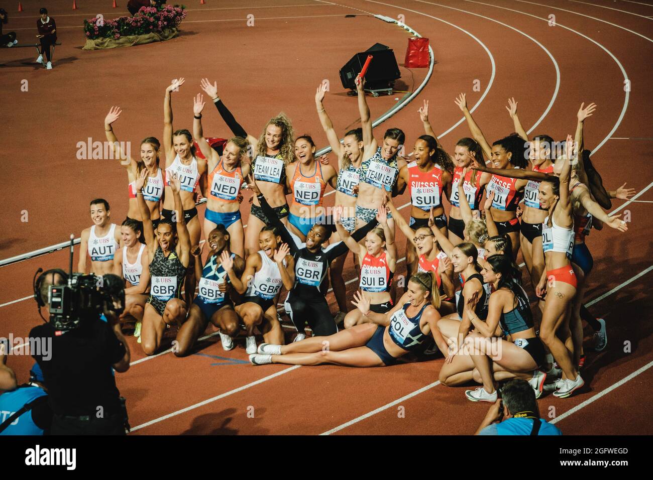 Lausanne, Switzerland. 26th Aug, 2021. All the runners from the Women's ...