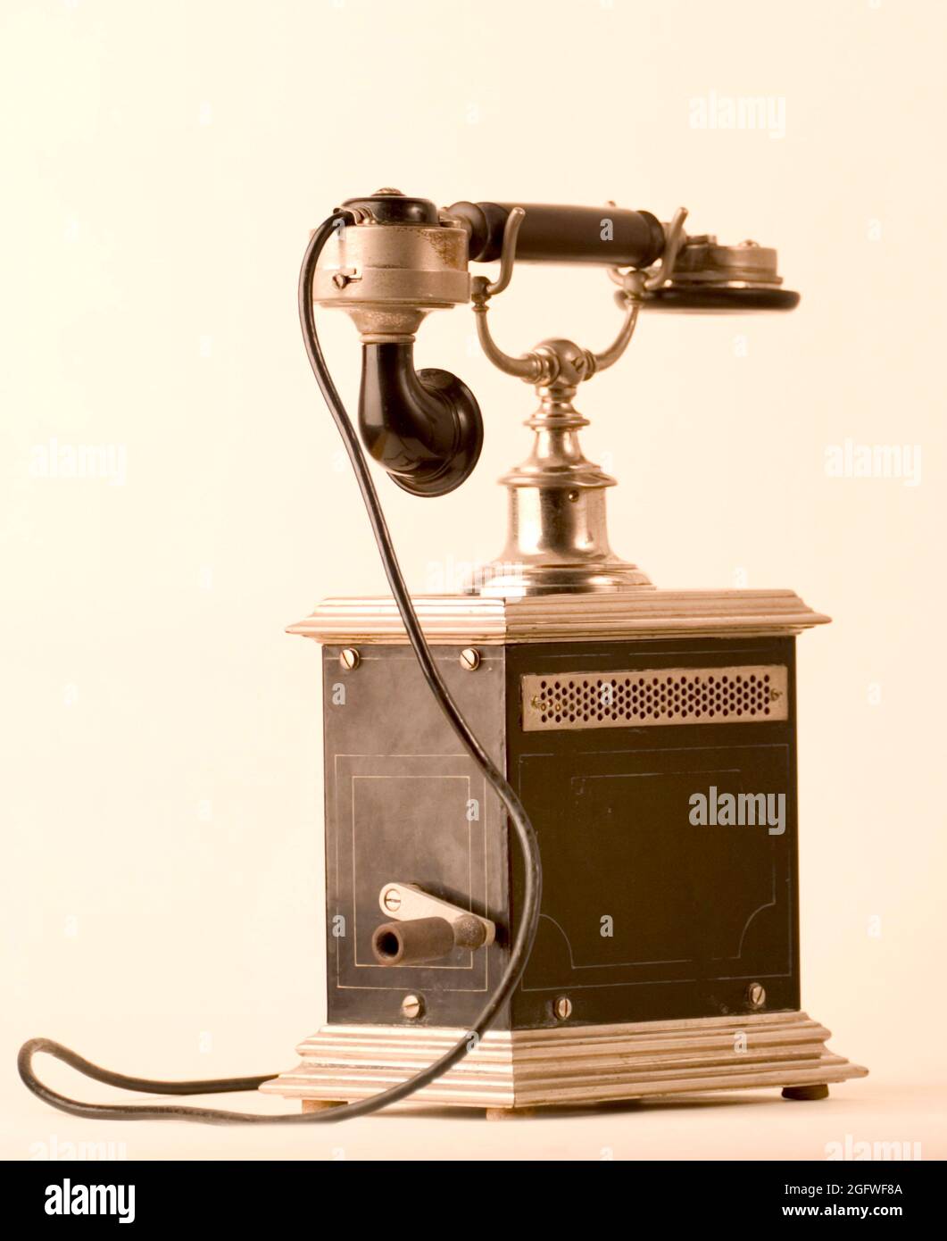 old telephone of the year 1900 Stock Photo - Alamy