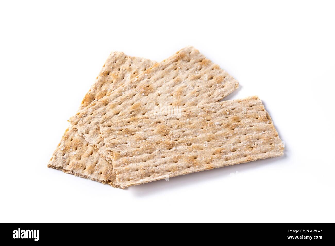 Traditional matzah bread isolated on white background Stock Photo - Alamy