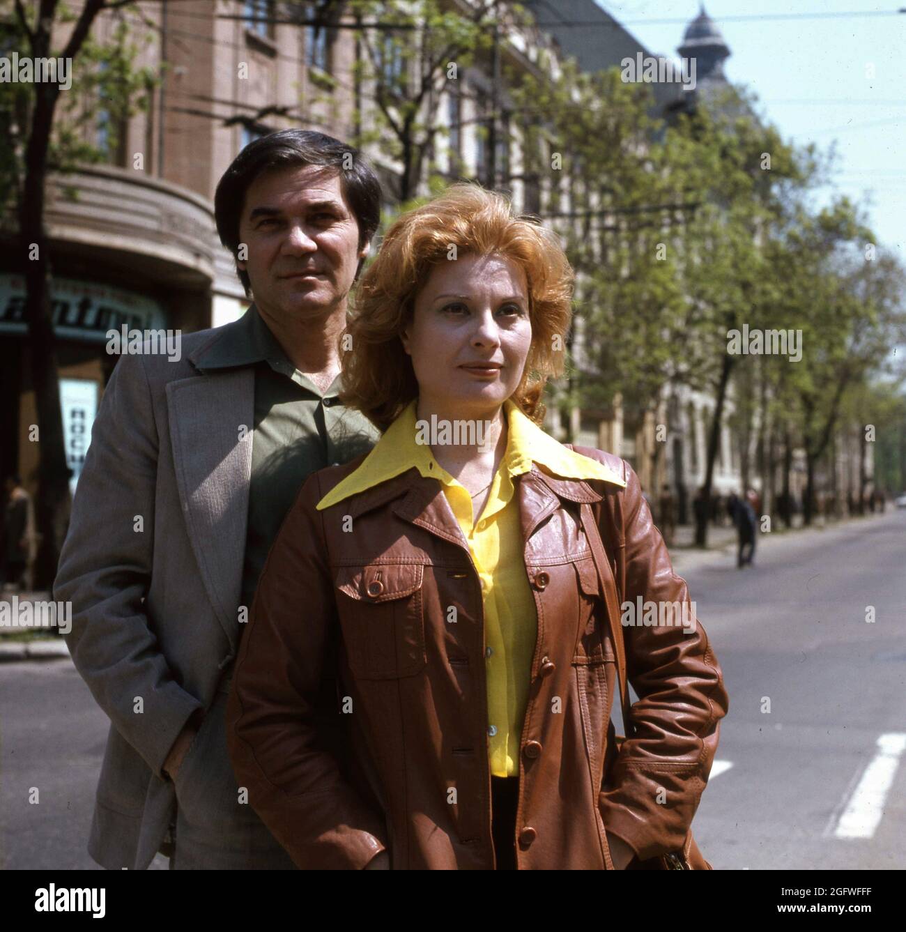 Romanian actors Ion Besoiu & Olga Delia Mateescu, approx. 1980 Stock ...