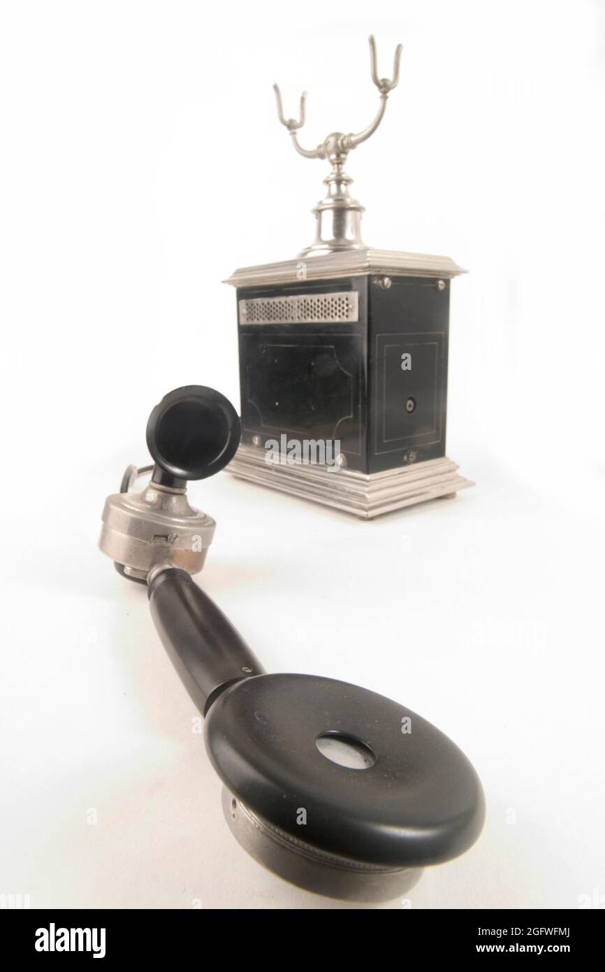 old telephone of the year 1900 Stock Photo - Alamy