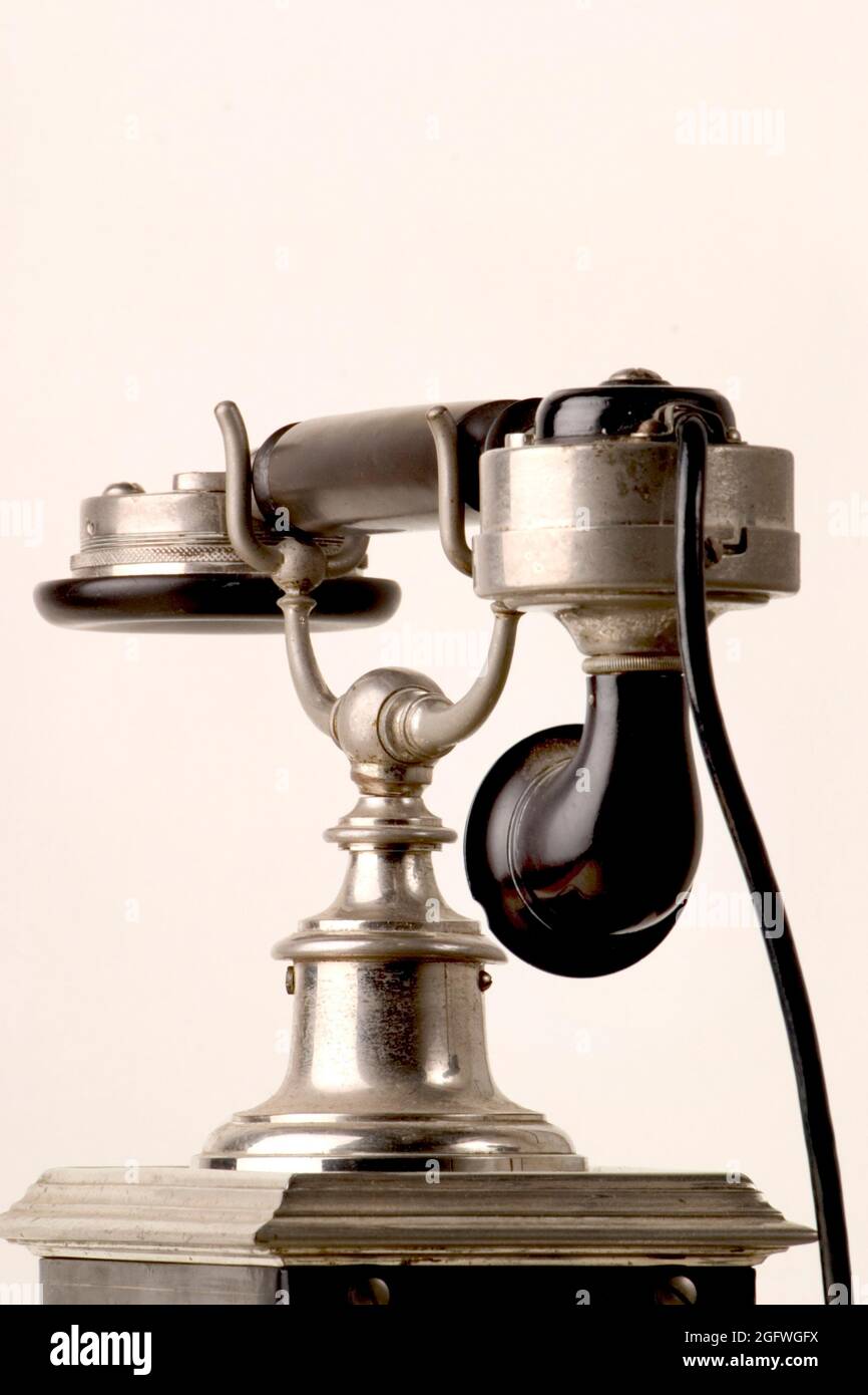 old telephone of the year 1900 Stock Photo - Alamy