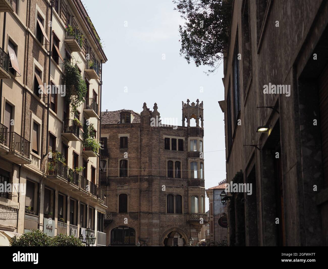 TURIN, ITALY - CIRCA AUGUST 2021: Historical neo gothic building with ...