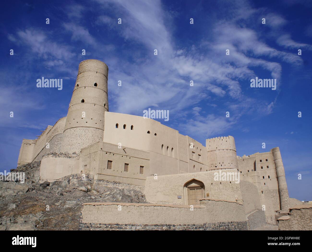 Low angle shot of Bahla Fort in Oman in the daylight Stock Photo - Alamy