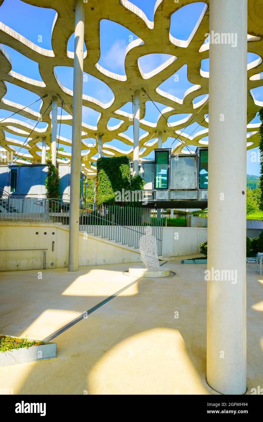 The Jan Michalski Foundation complex in magnificent Jura landscape. The ...