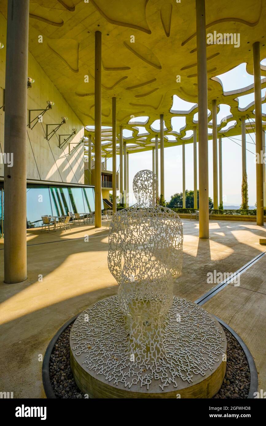 Sculpture by Jaume Plensa in the Jan Michalski Foundation complex in ...