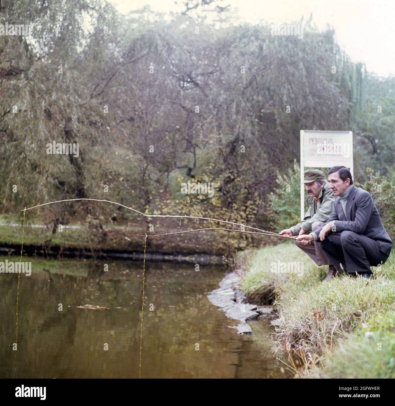 Romanian actors Ilarion Ciobanu & Gheorghe Dinica, approx. 1980 Stock ...