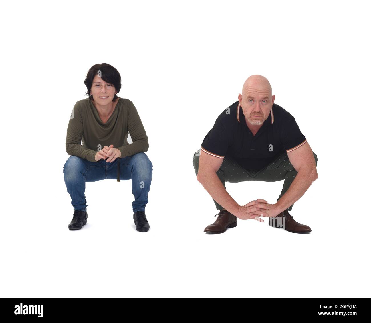 Women squatting Cut Out Stock Images & Pictures - Alamy