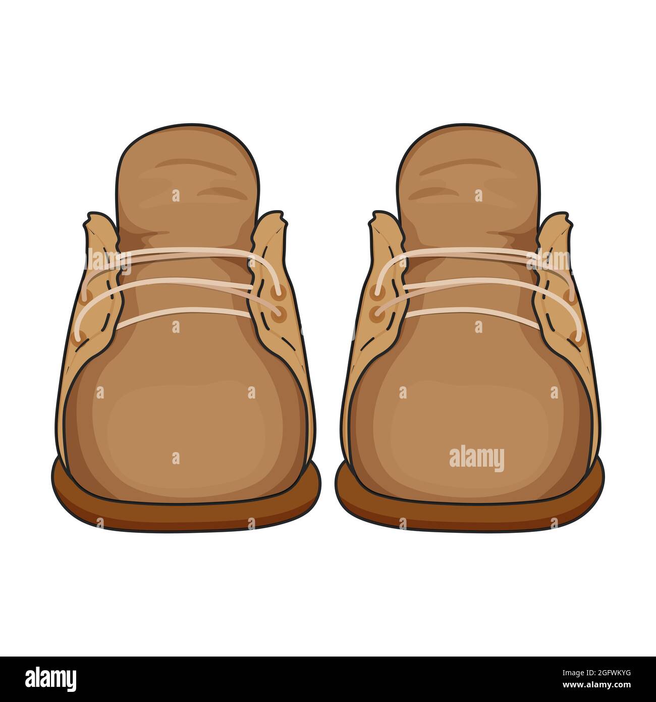 Cute autumn shoes, brown boots. Vector illustration Stock Vector Image ...