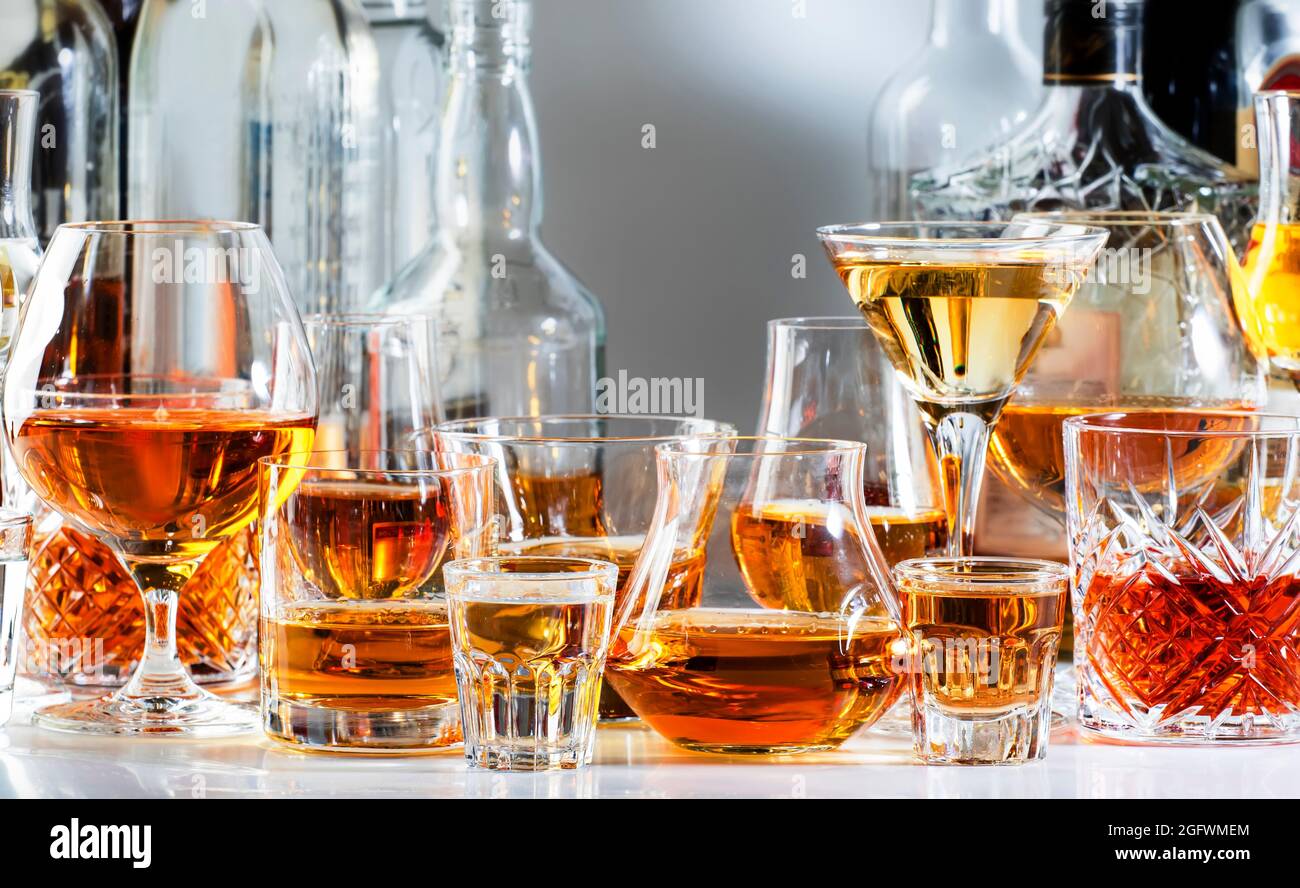 Strong alcohol drinks, hard liquors, spirits and distillates iset in ...
