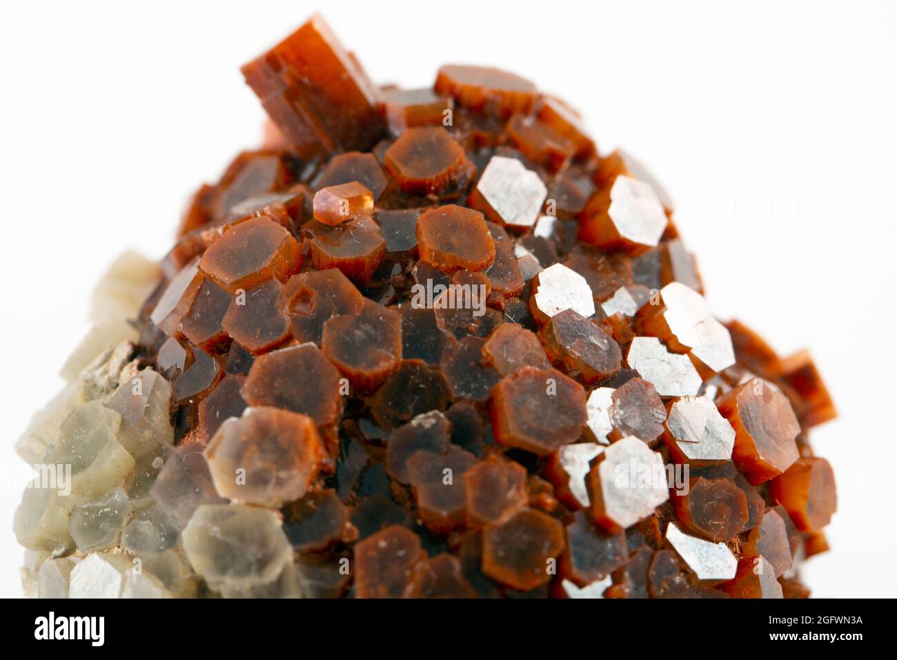 aragonite mineral specimen stone rock geology gem crystal Stock Photo ...