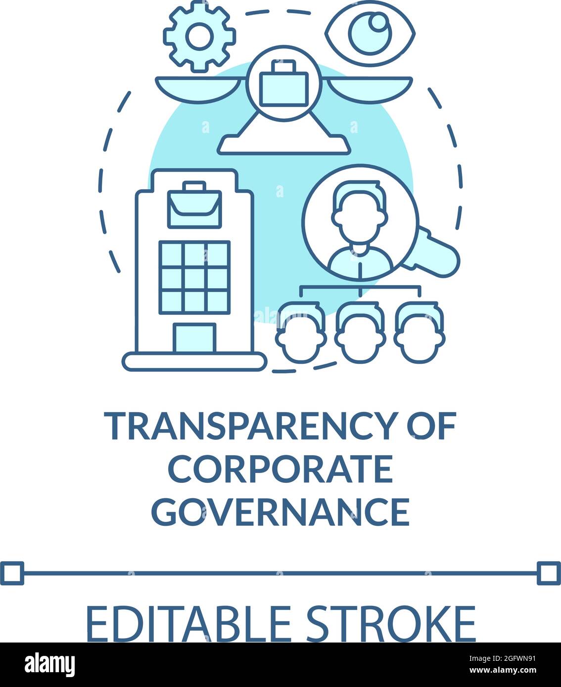 Transparency of corporate governance blue concept icon Stock Vector Image & Art - Alamy