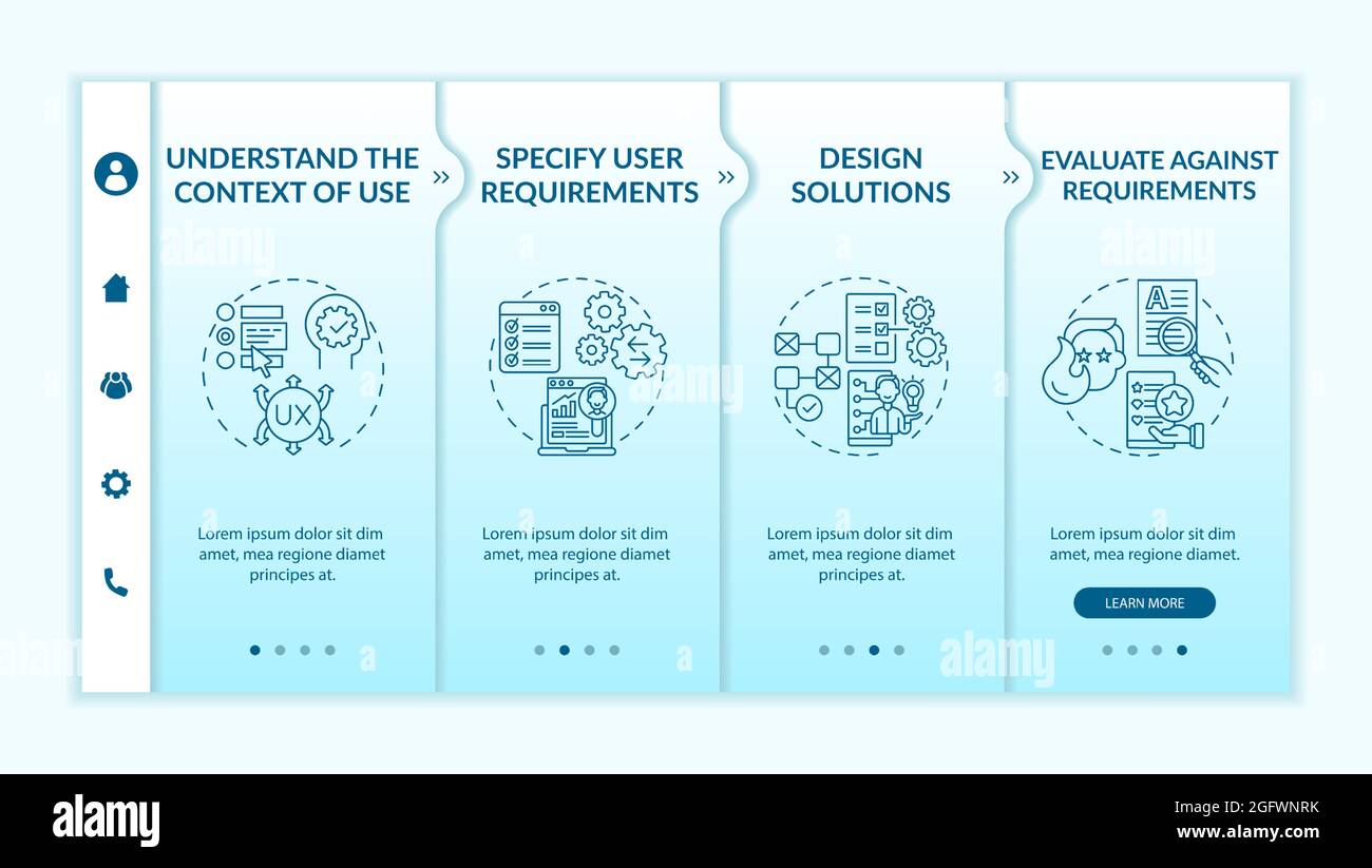 User-driven development onboarding vector template Stock Vector Image ...