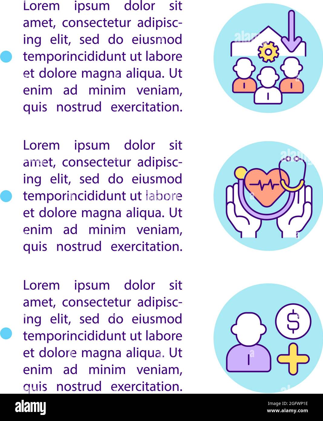 Activities benefiting only company employees concept line icons with ...