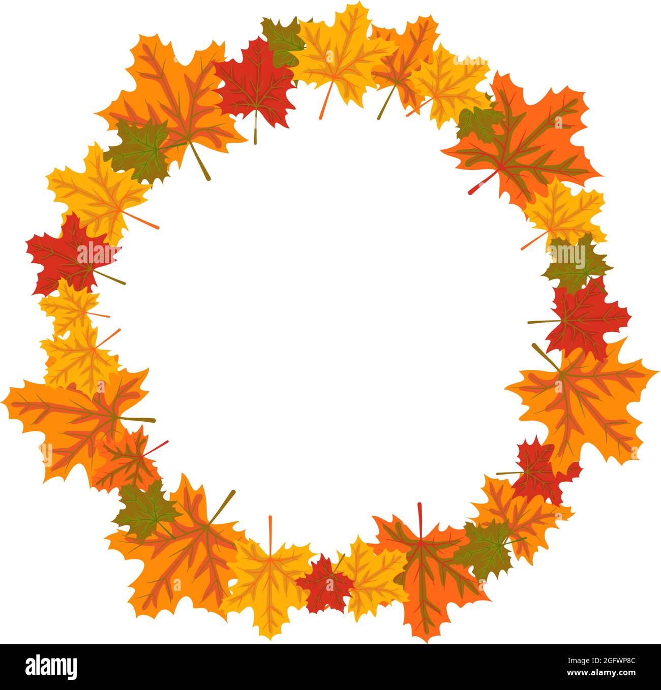 Autumn frame leaves greeting Cut Out Stock Images & Pictures - Alamy