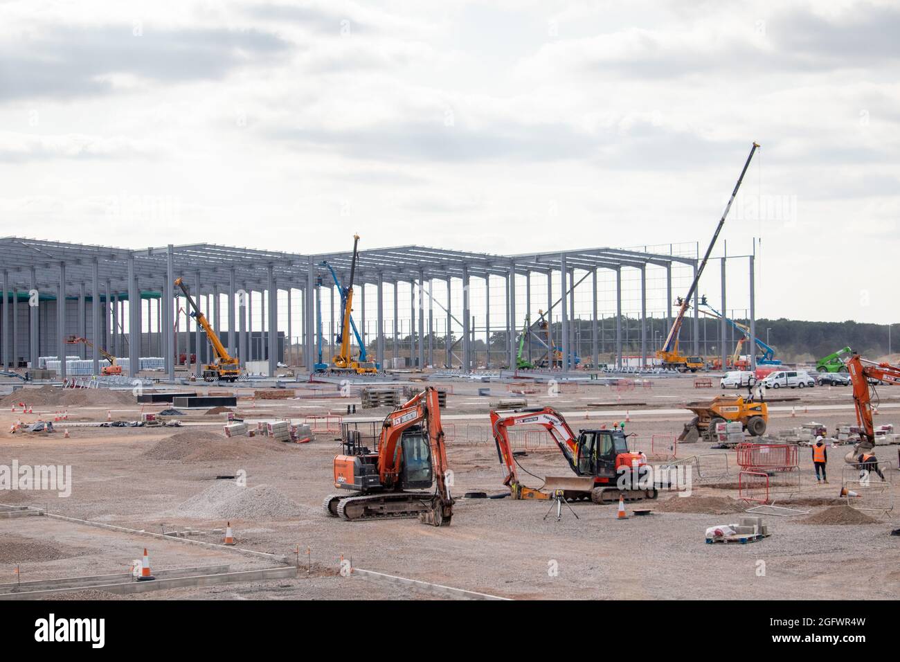 Construction site on junction hi-res stock photography and images - Alamy