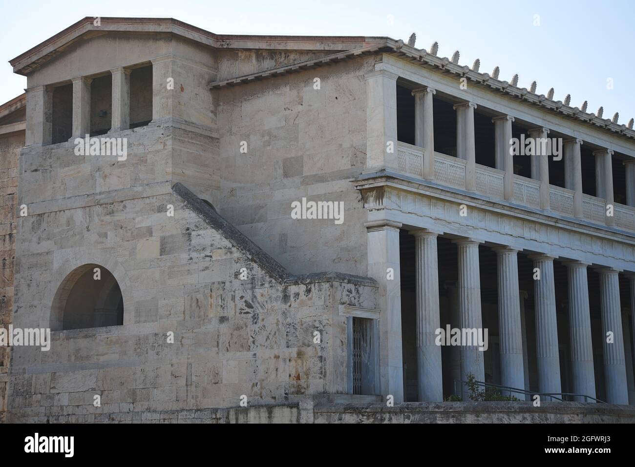 Exterior view of the historic landmark Stoa of Attalos (covered portico ...