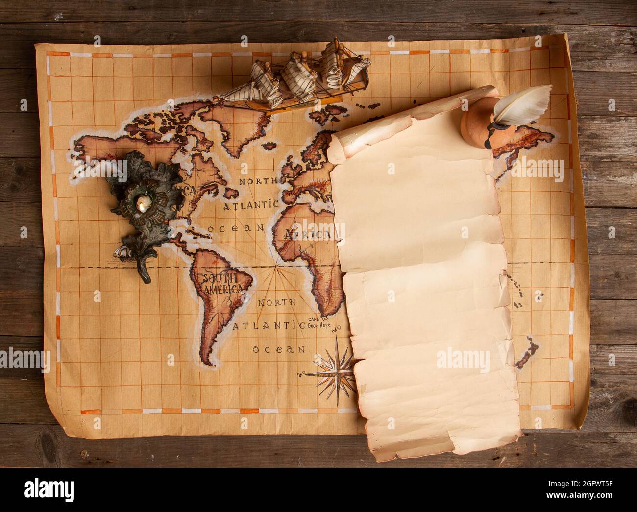 Blank Treasure Map Scroll