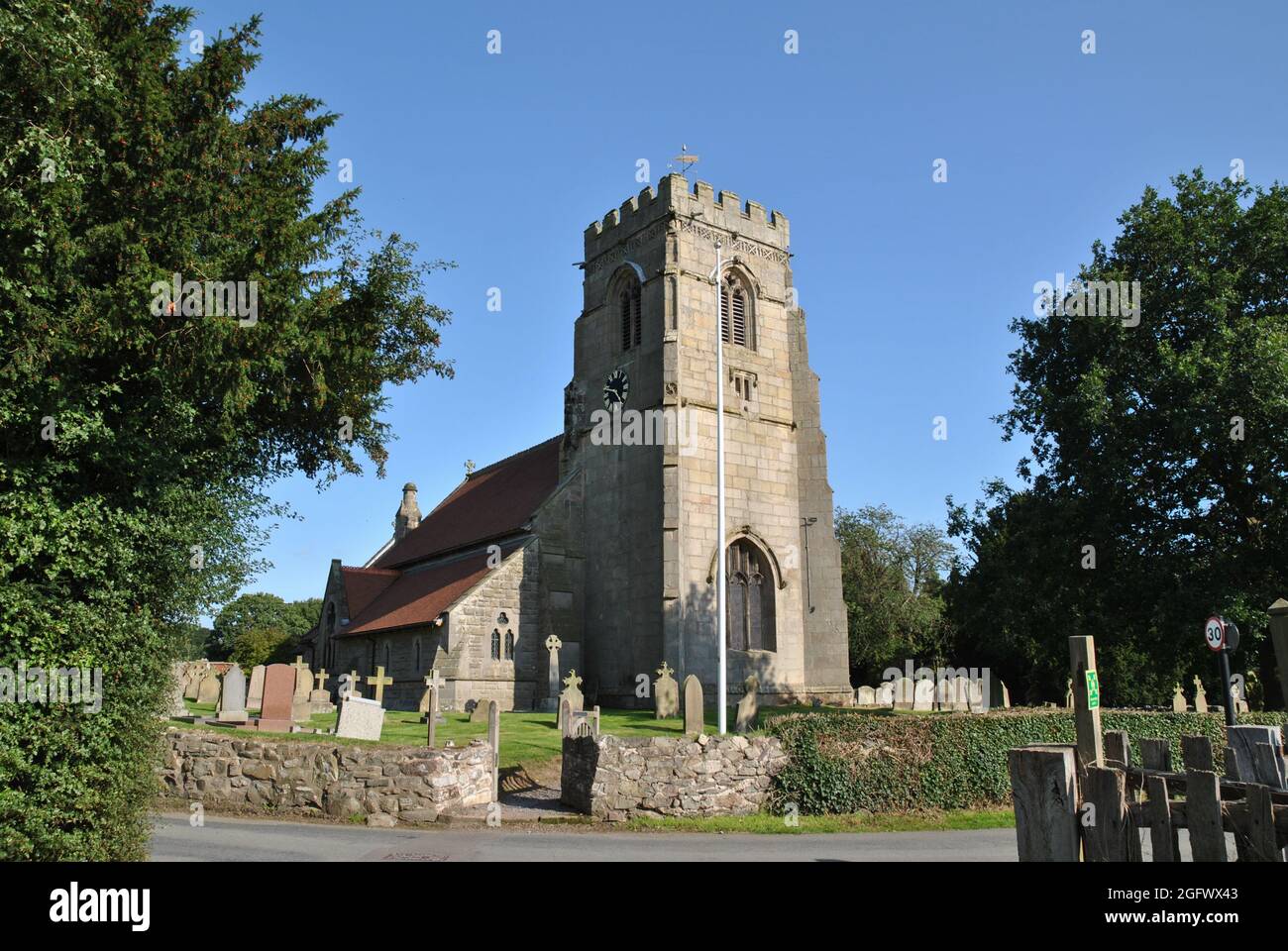 St Lucia's Church in the village of Upton Magna dating back to the 12th ...
