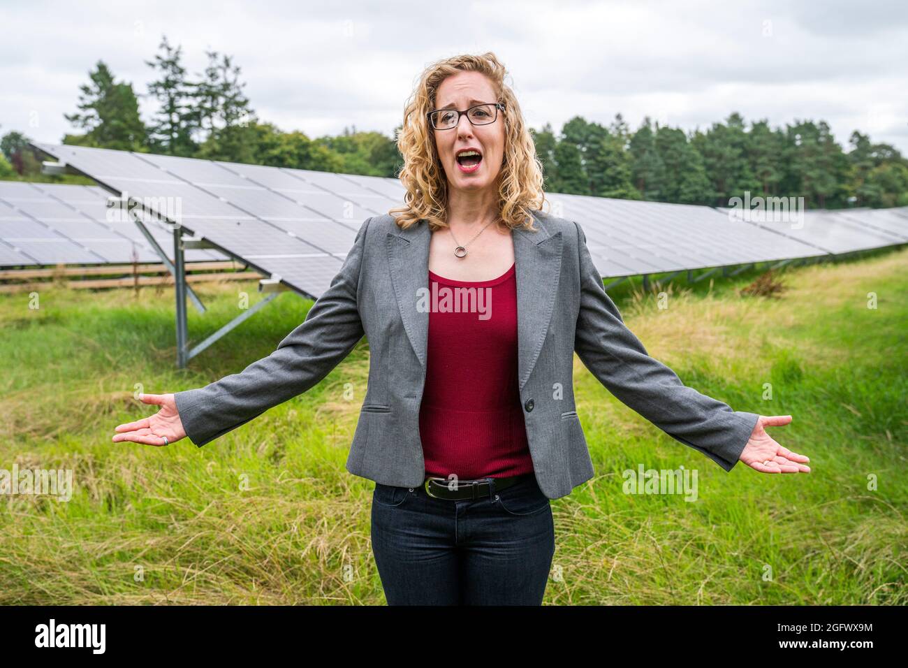 Scottish Greens co-leader Lorna Slater during a visit to the site of a ...