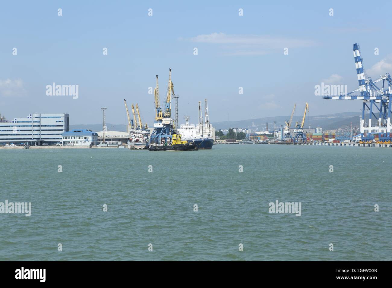 Port. The city of Novorossiysk Stock Photo - Alamy