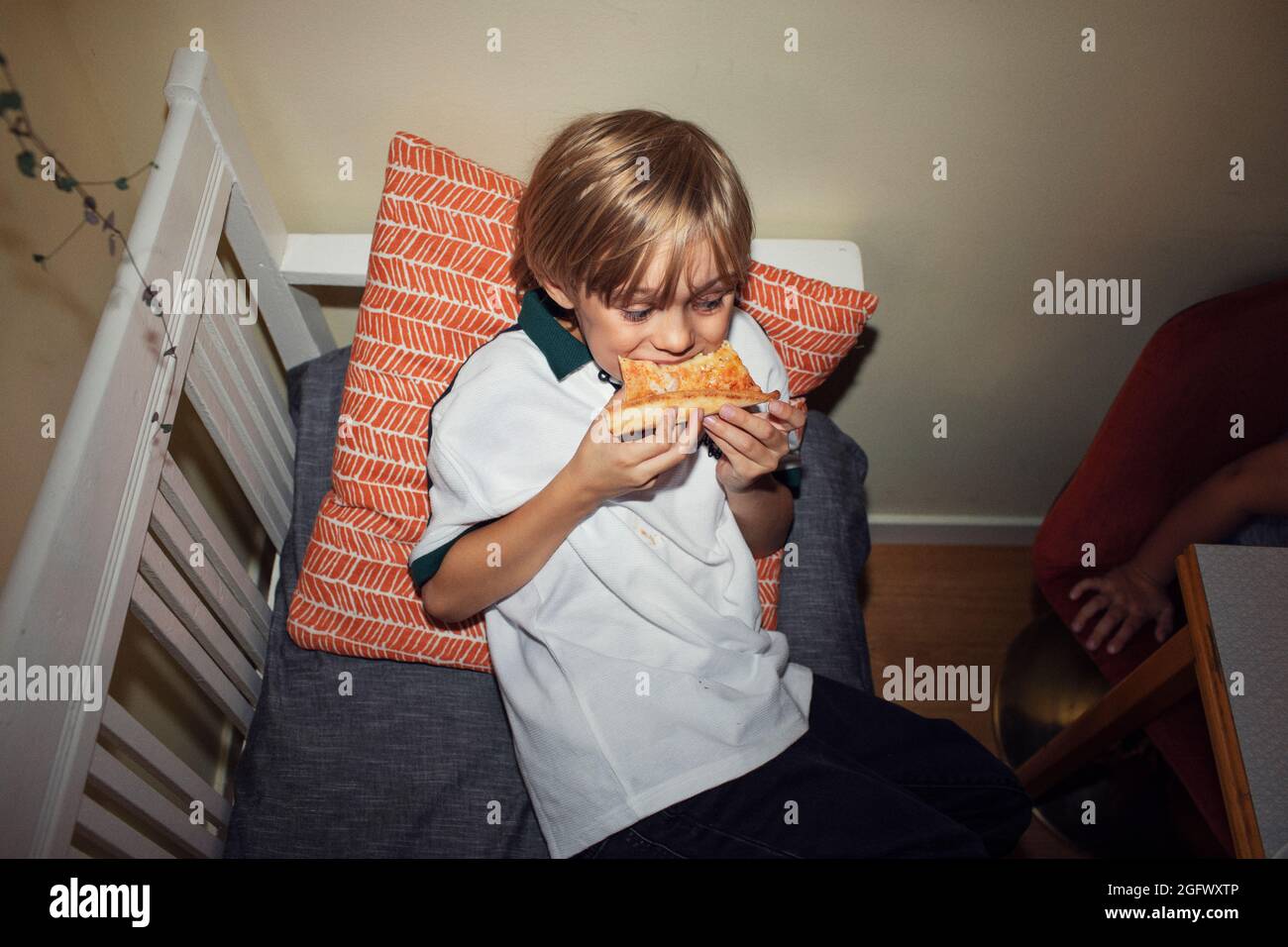 High angle view blonde boy hi-res stock photography and images - Alamy