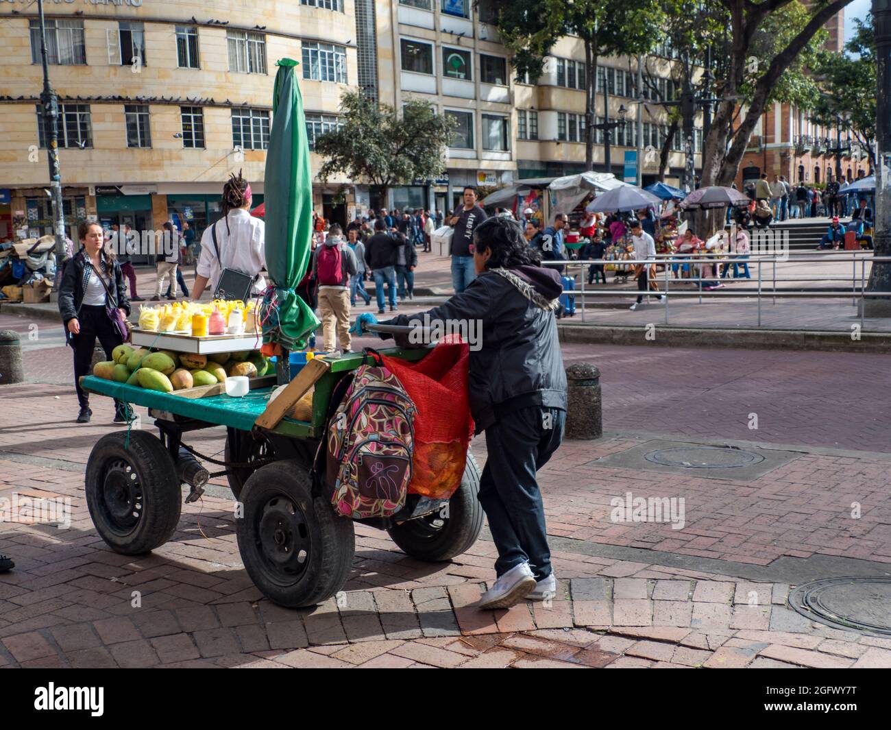 Bogota, Colombia - November 2019: People and their small businesses on ...