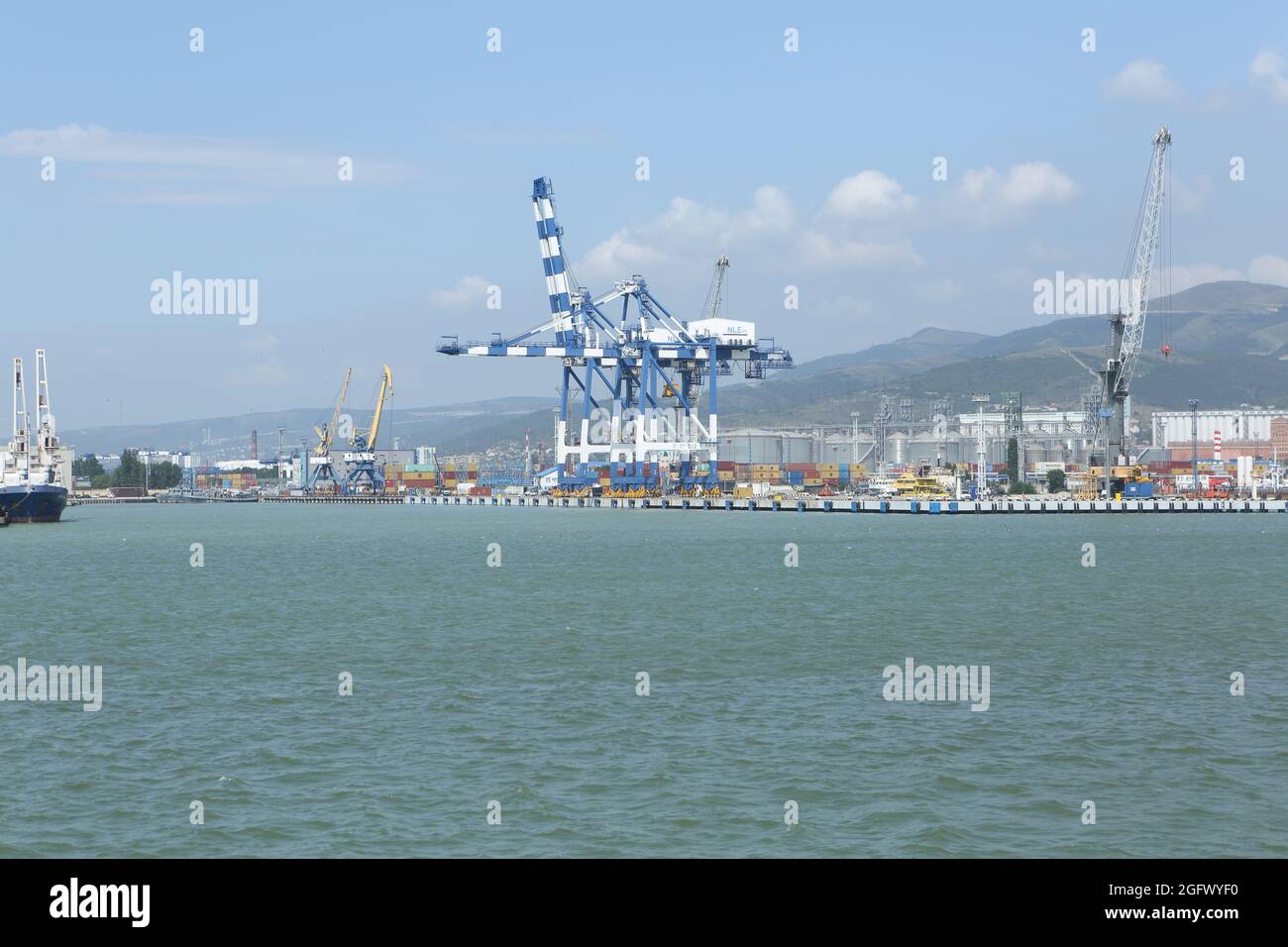 Port. The city of Novorossiysk Stock Photo - Alamy