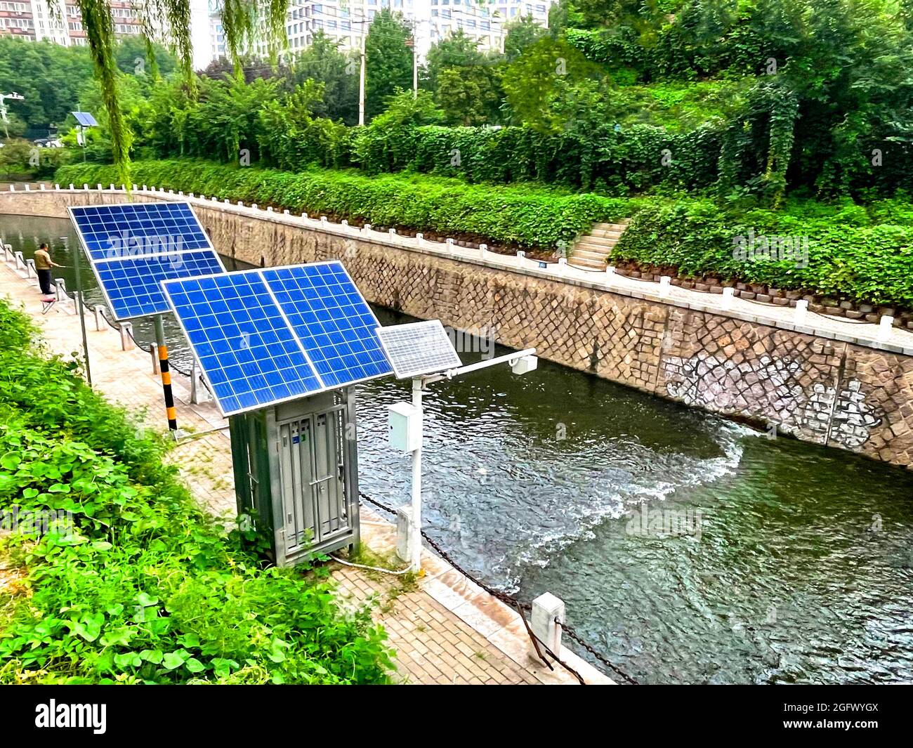 A water quality monitoring micro station in operation at the North ...