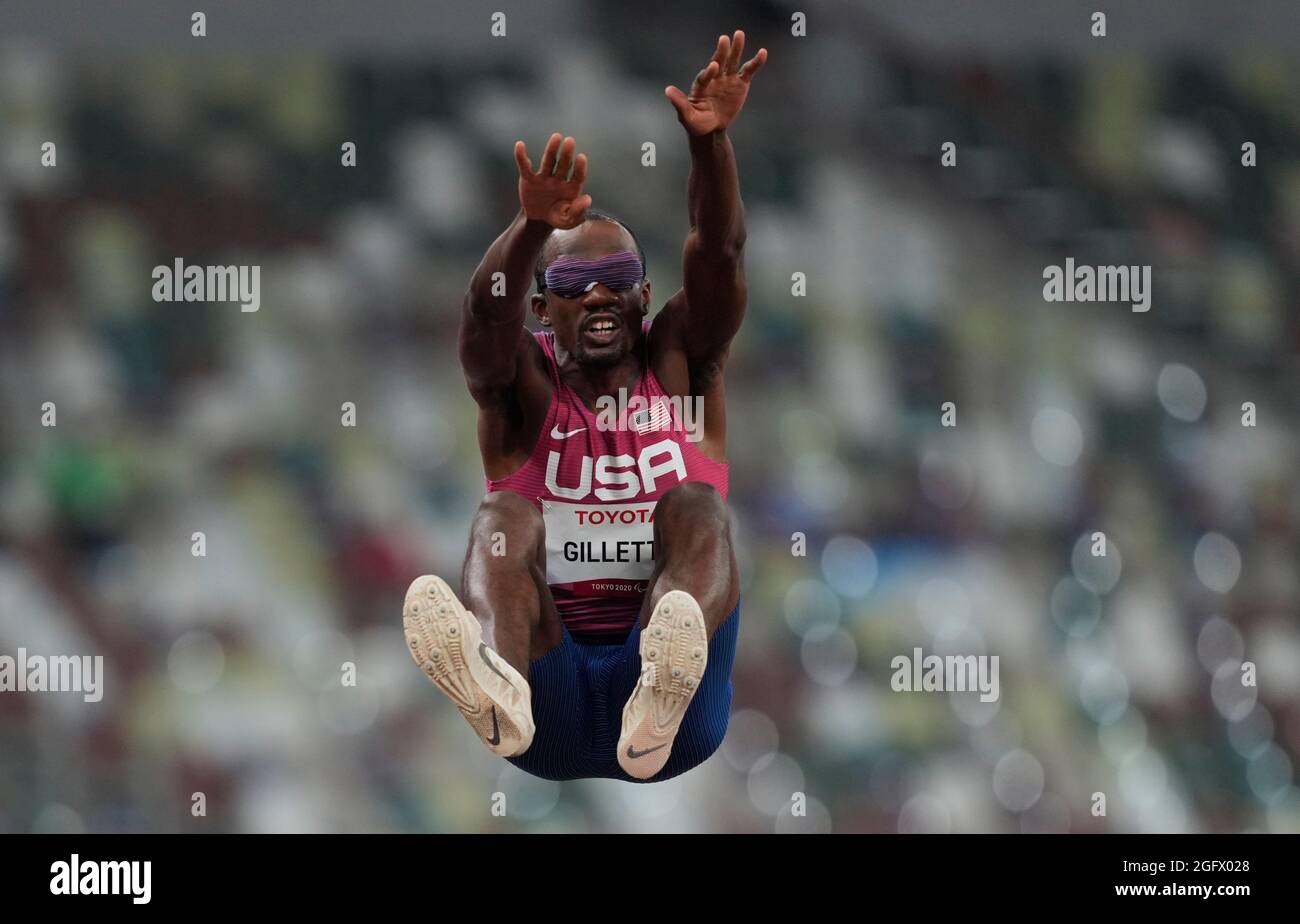 August 27, 2021: Lex Gillette from USA at long jump during athletics at ...