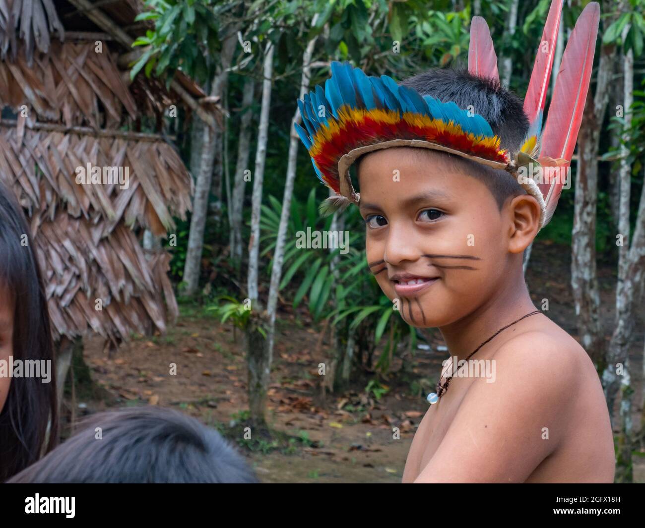 Iquitos, Peru - Dec 2019: Portrait of boy – an inhabitant of the Peru ...