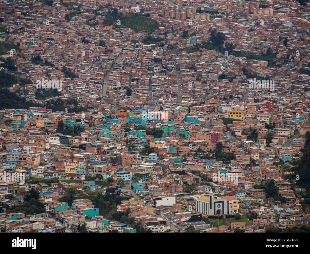 Bogota, Colombia -Nov, 2019: View for the modern center of Bogota from ...