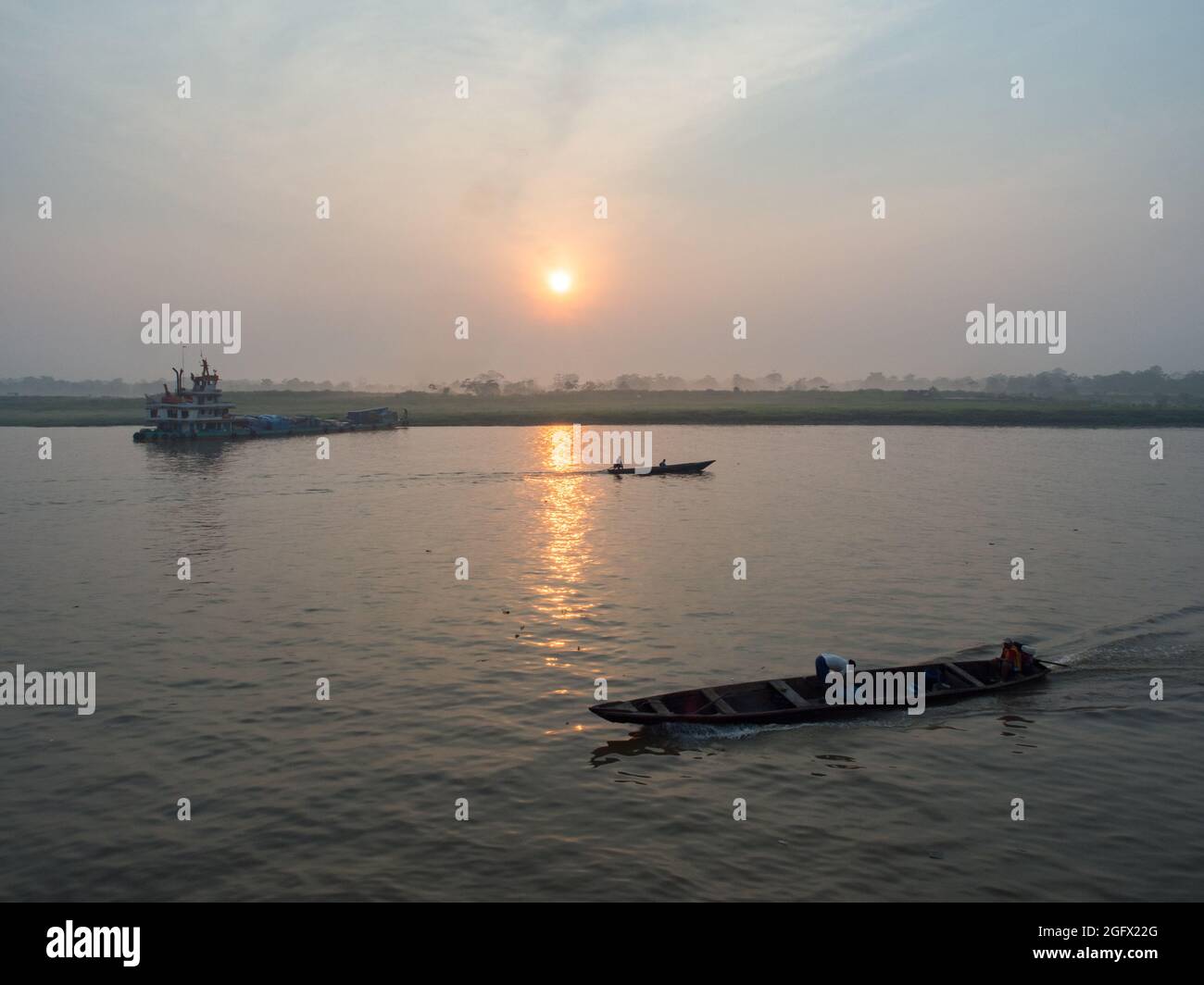 Iquitos amazon ferry sunset hi-res stock photography and images - Alamy