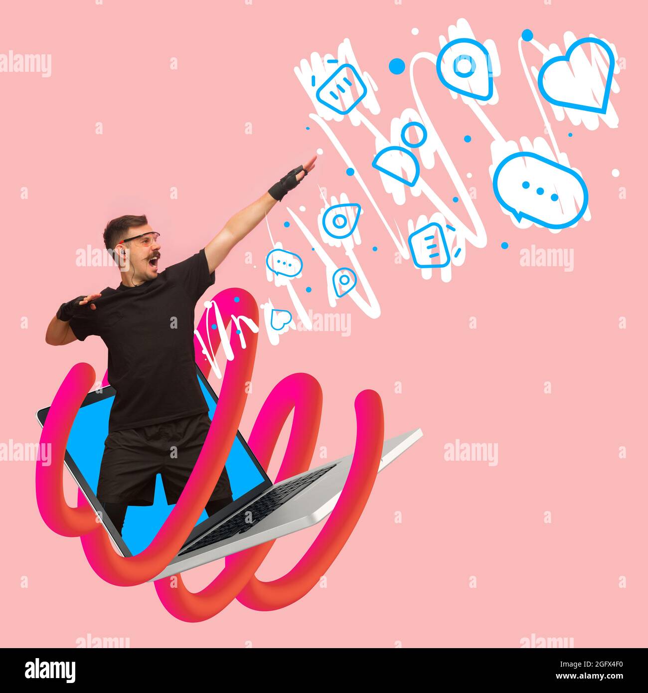 Social Media Addiction Art High Resolution Stock Photography and Images ...