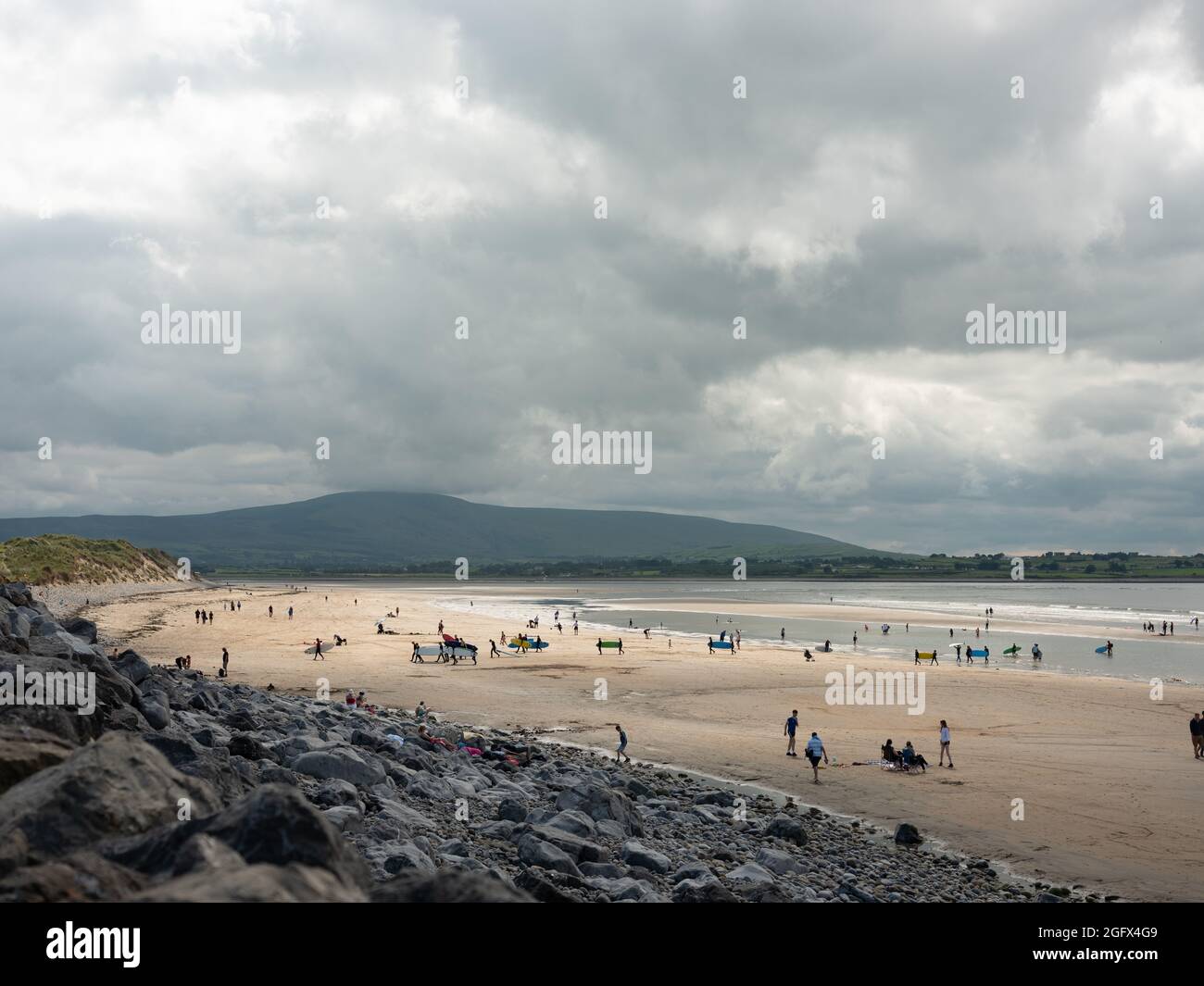 Surfing at Strandhill beach, Sligo, Ireland Stock Photo - Alamy