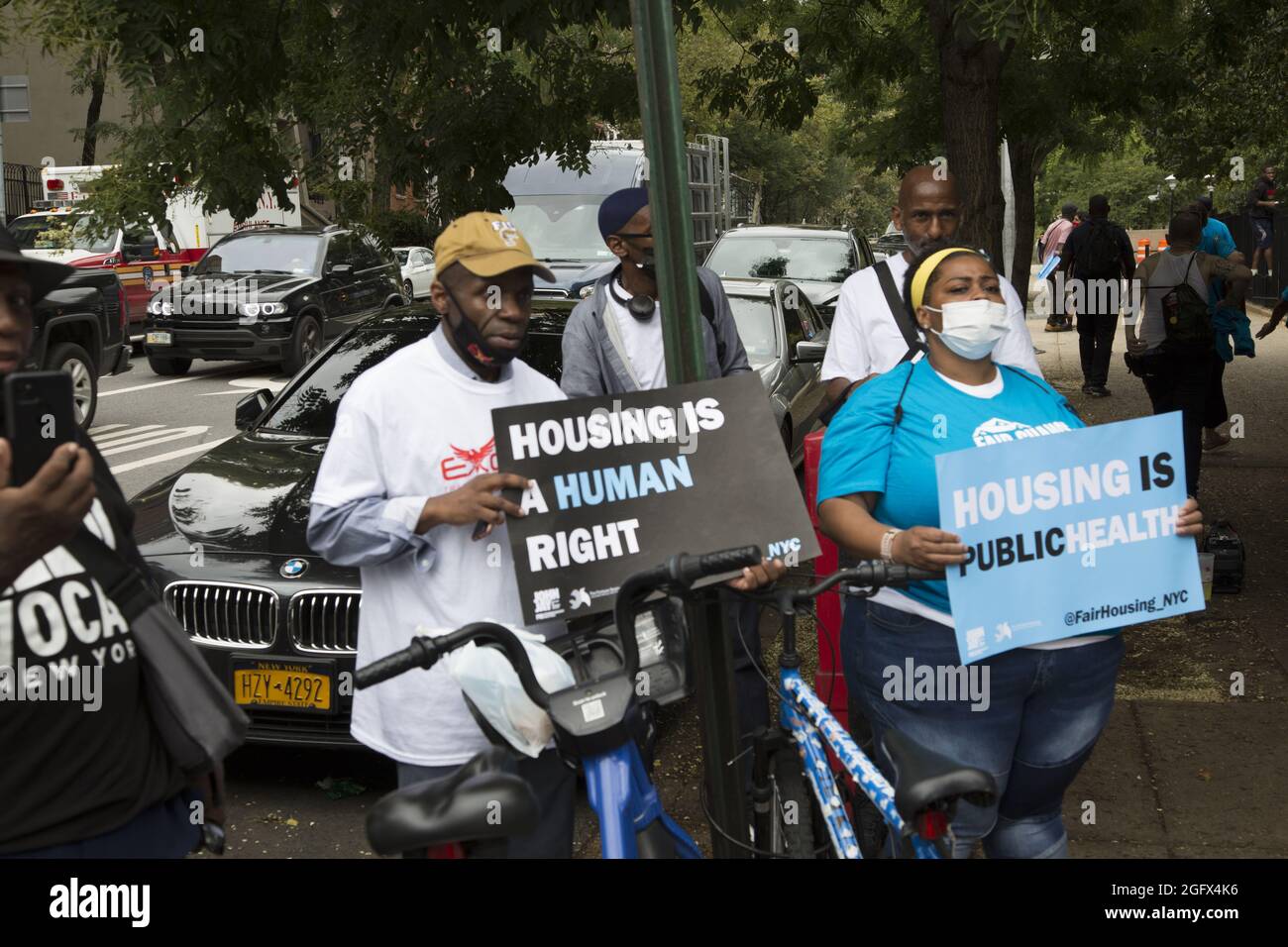 Rally held outside the 30th Street Mens Shelter sponsored by NYC Fair ...