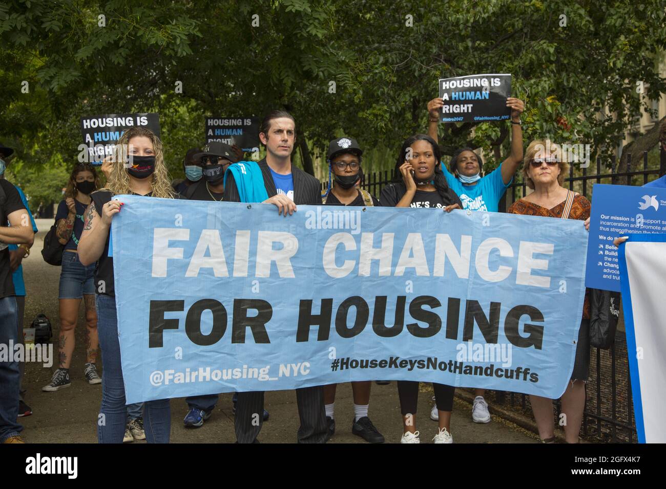 Rally held outside the 30th Street Mens Shelter sponsored by NYC Fair ...