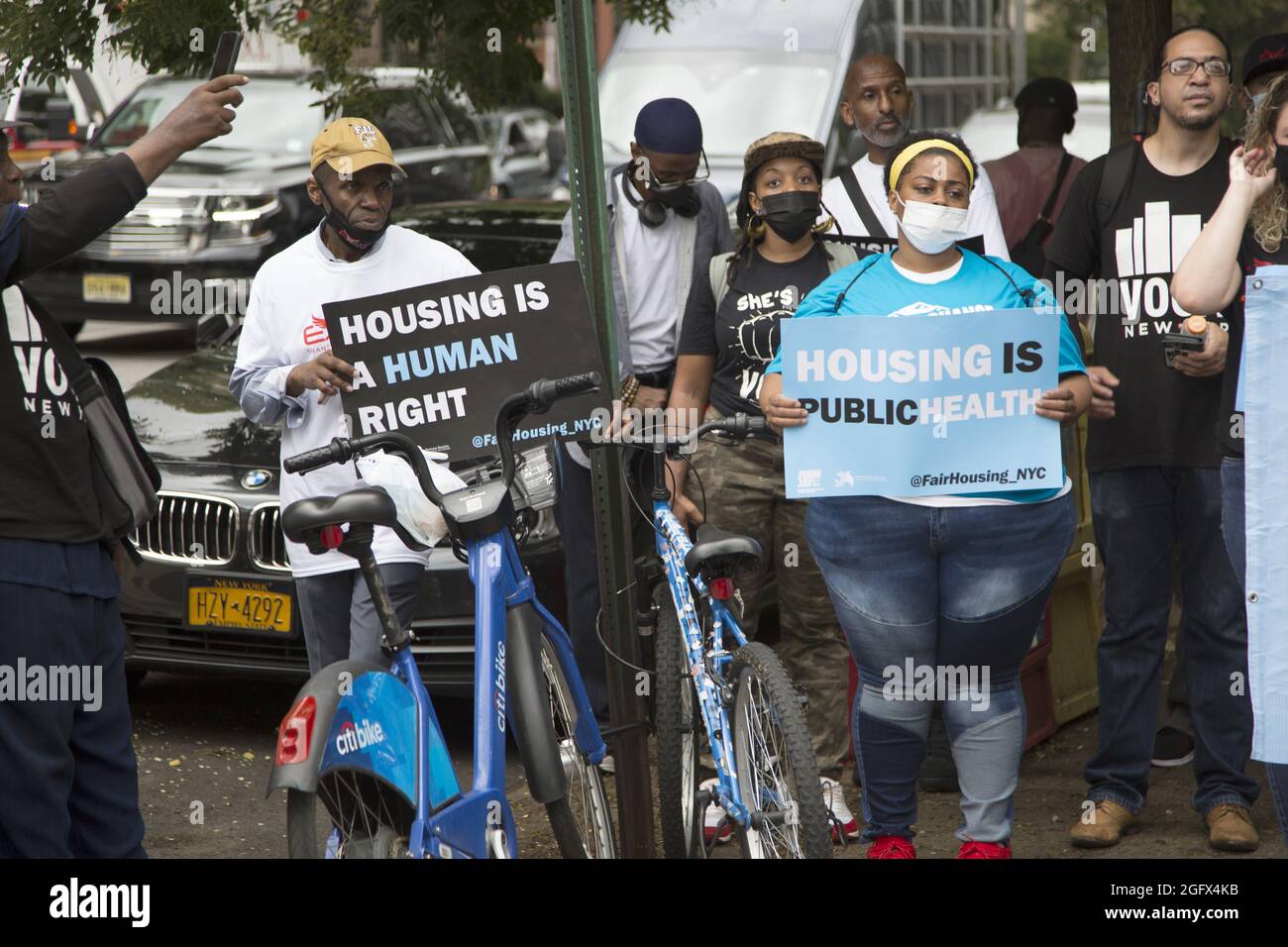Rally held outside the 30th Street Mens Shelter sponsored by NYC Fair ...
