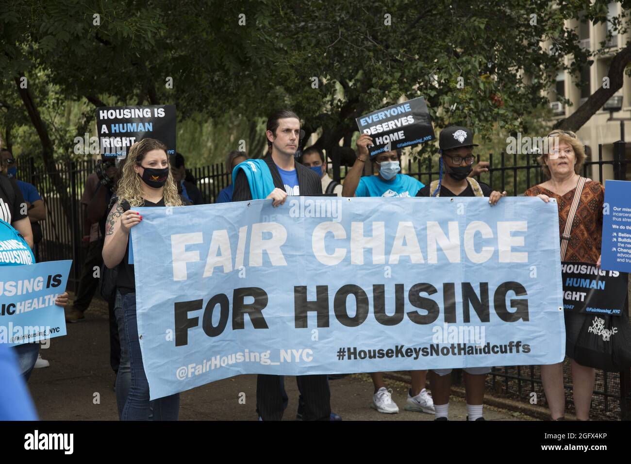 Rally held outside the 30th Street Mens Shelter sponsored by NYC Fair ...