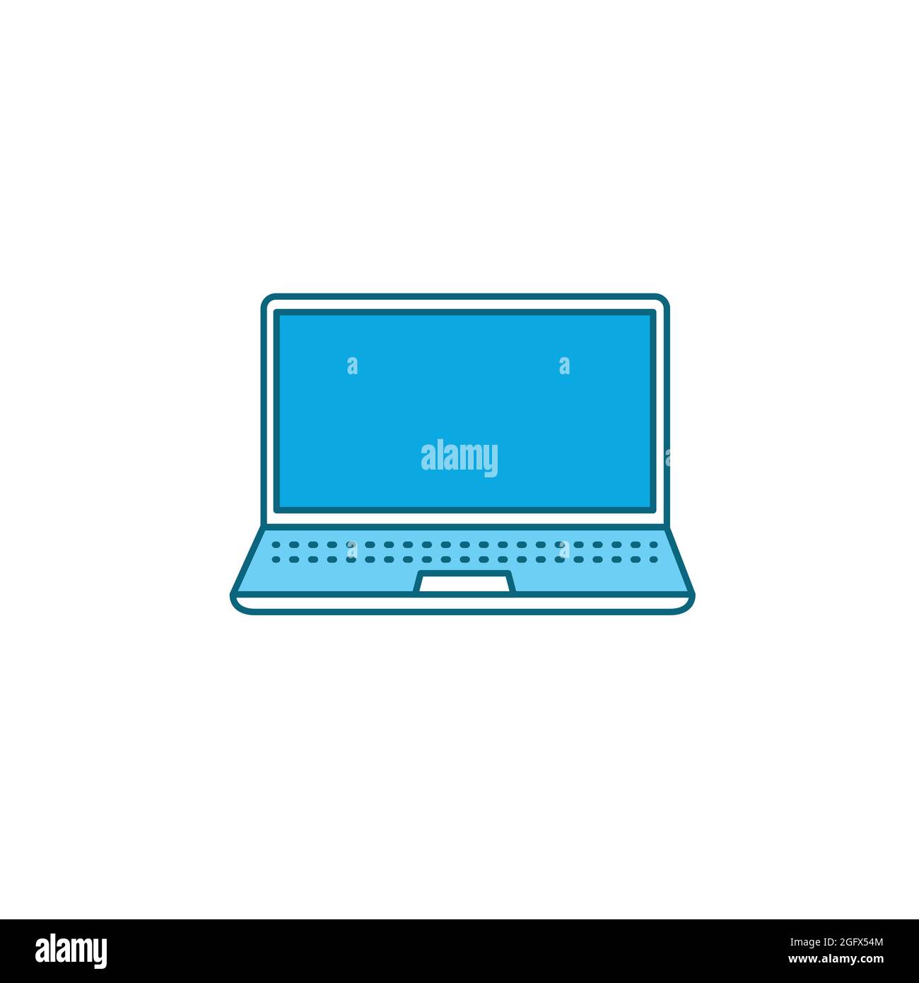 Computerpictogram Vector Laptop Black Glyph Icon. Portable Computer.