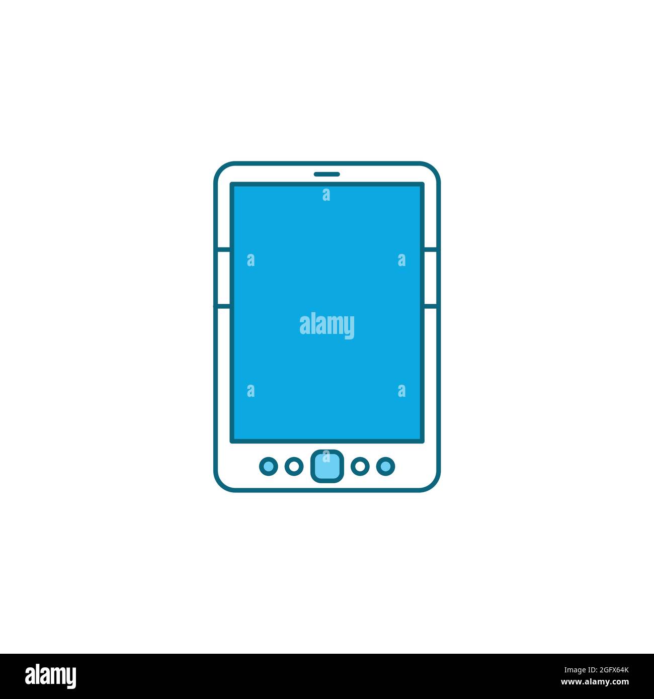 Digital tablet color line icon. Innovation technology. E-learning ...