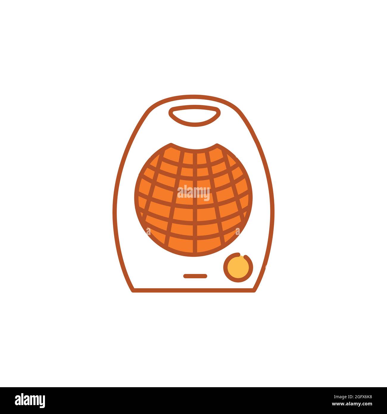 Electric heater for home color line icon. Home heating. Pictogram for ...