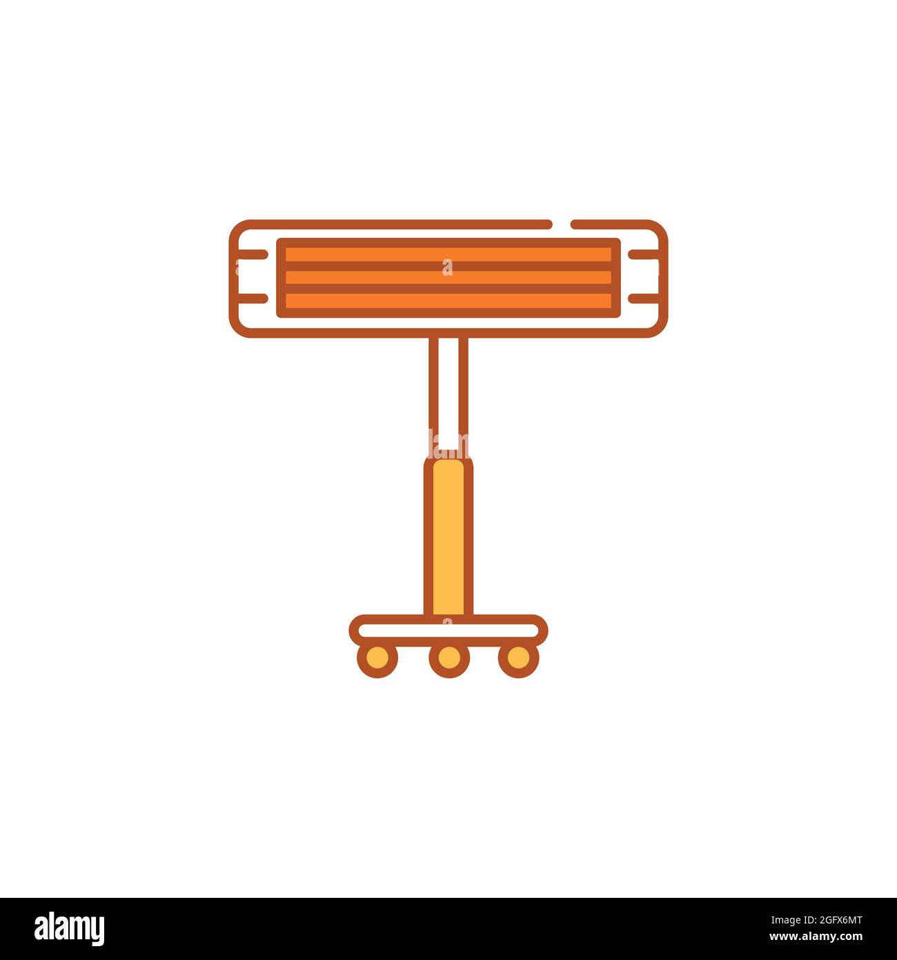 Infrared heater color line icon. Pictogram for web page, mobile app ...