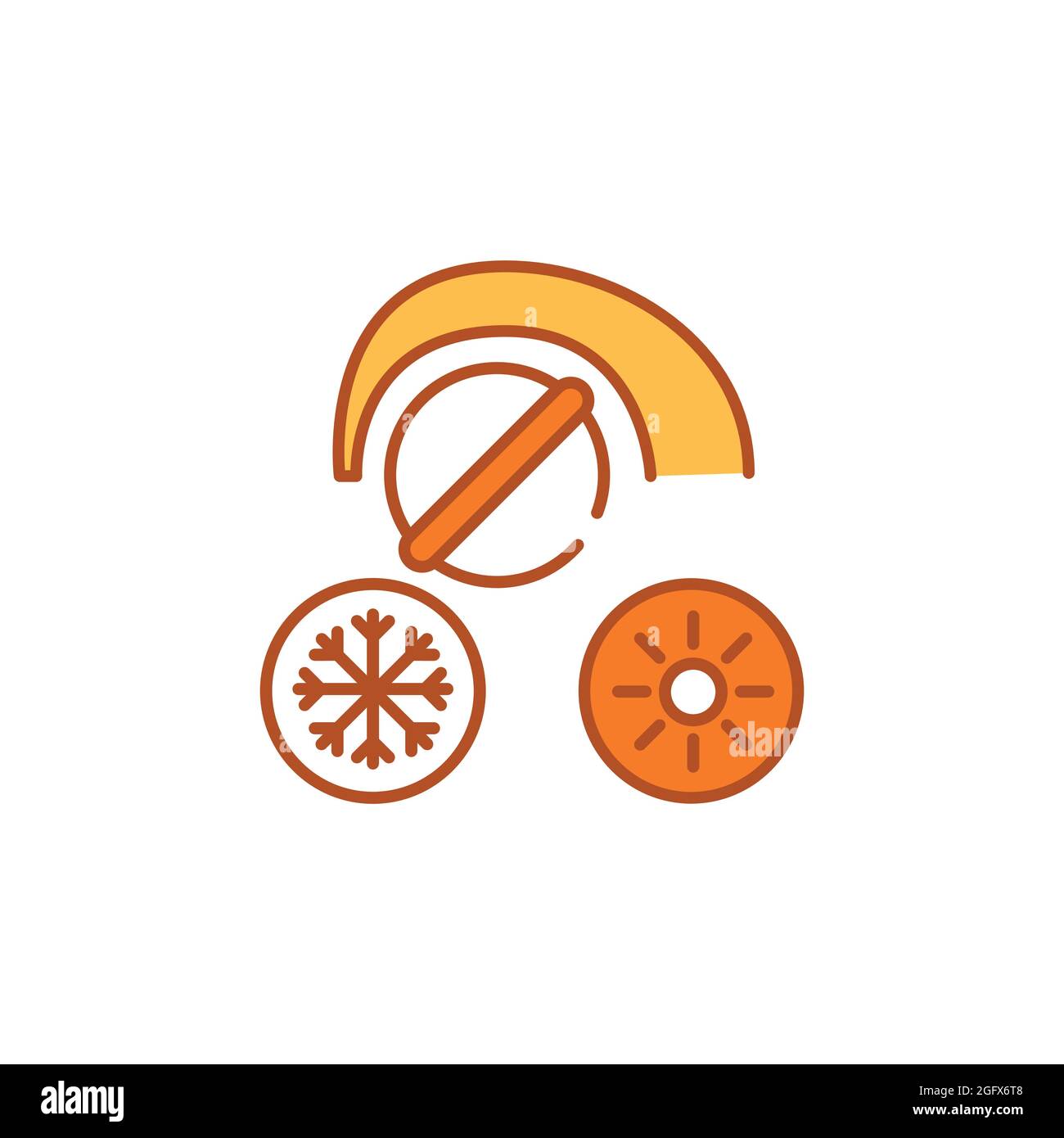 Switching heater color line icon. Pictogram for web page, mobile app ...