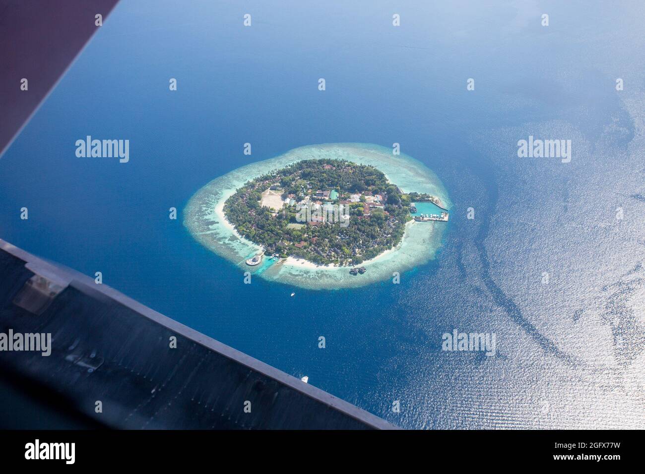 Top view of a nice island in the ocean Stock Photo - Alamy